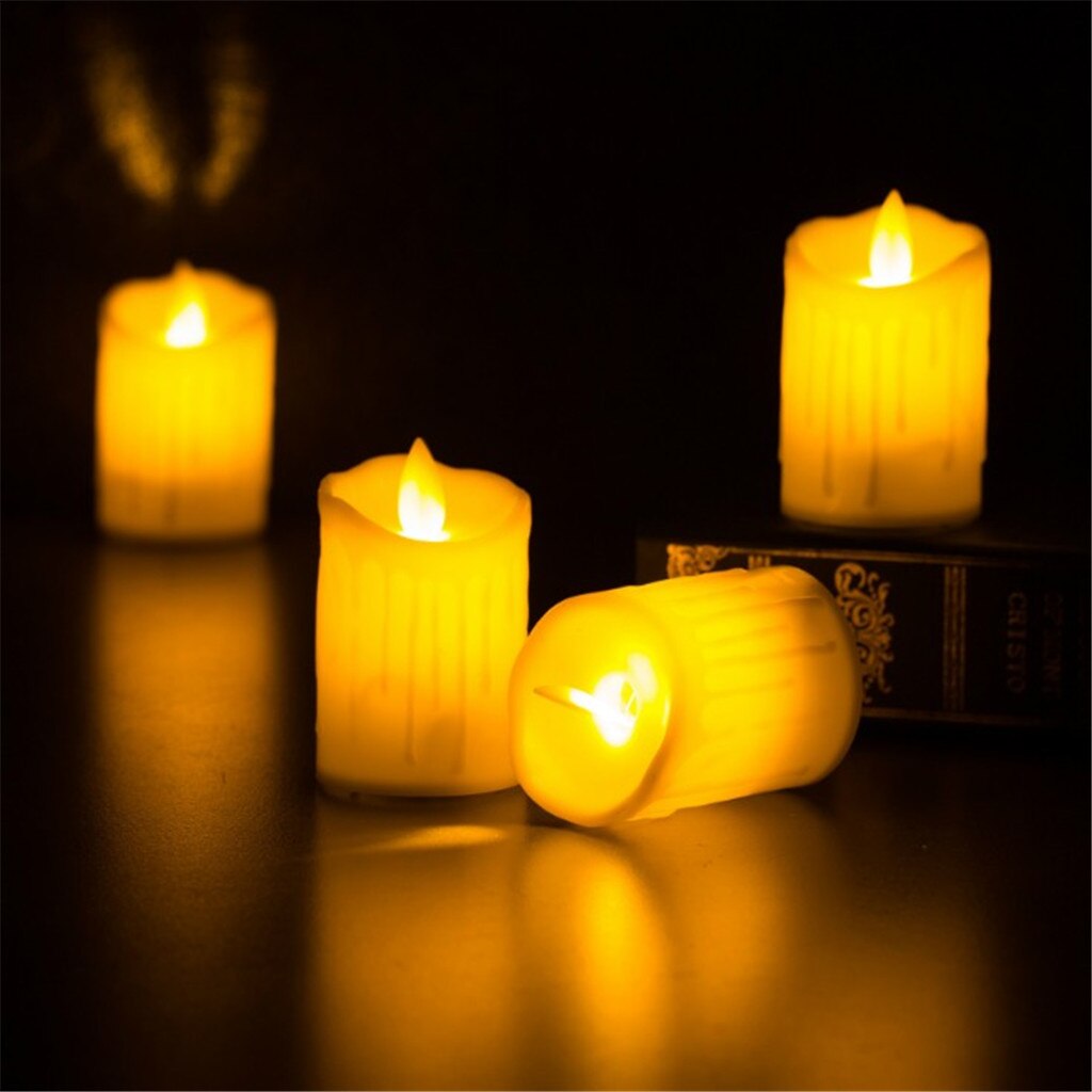 Realistic Plastic Wax LED Candle Swinging Flame Ba... – Grandado