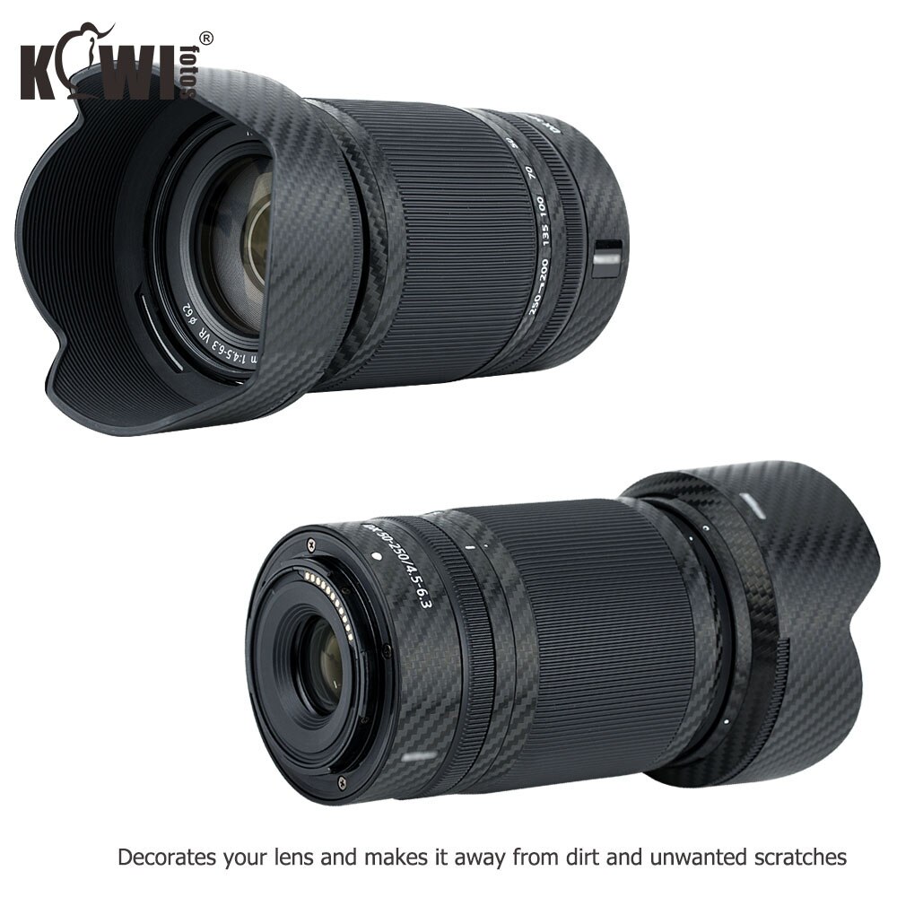 Anti-Slide Carbon Fiber Lens & Lens Hood Skin Film... – Grandado