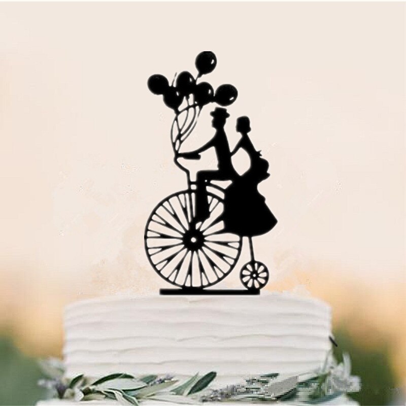 Gemengde Zwart Acryl Fiets Stijl Bruidstaart Toppe... – Vicedeal