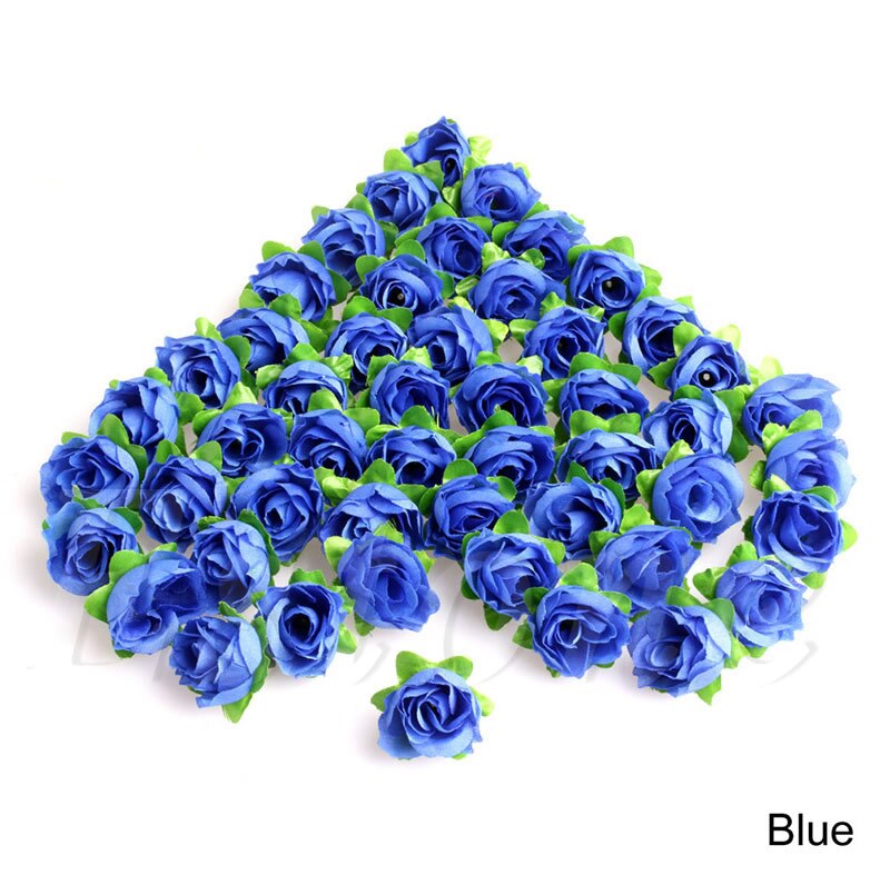 50Pcs DIY Roses Artificial Silk Flower Small Bud P... – Grandado