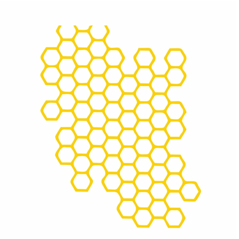 High Visibility Warning Stickers Hexagon Honeycomb... – Grandado