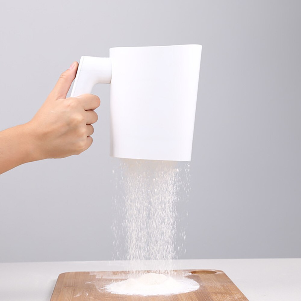 Kunststoff Tasse Form Elektrische Mehl Sieb Mechan... – Vicedeal