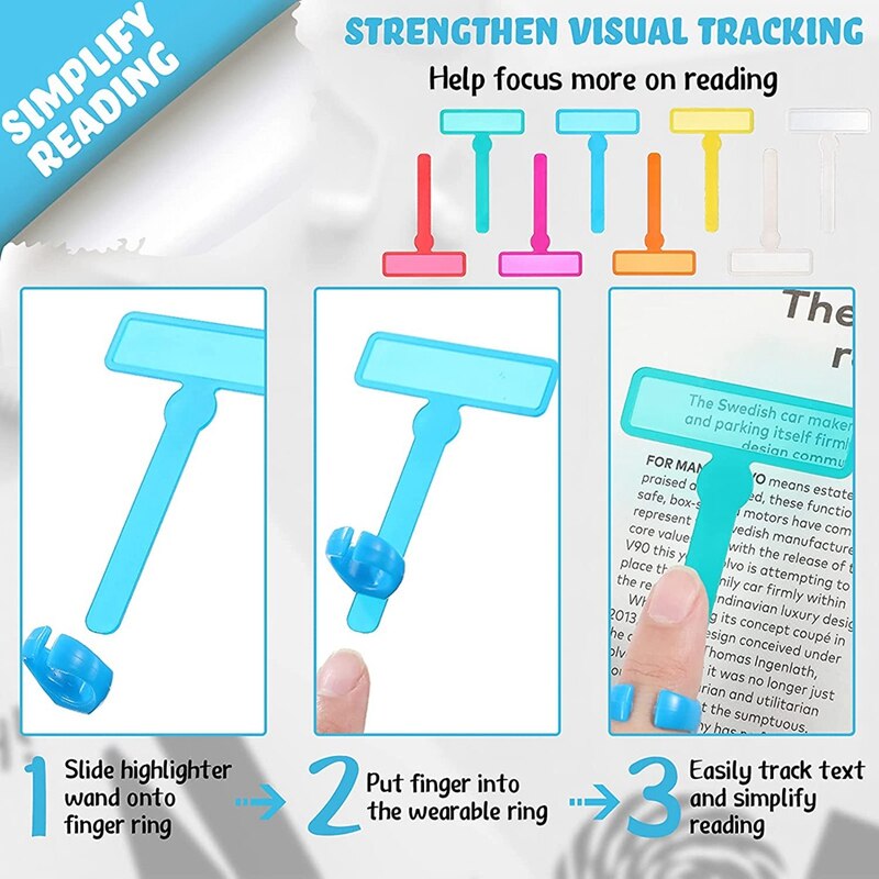 20 Pieces Dyslexia Tools for Kids Reading Guide St... – Grandado