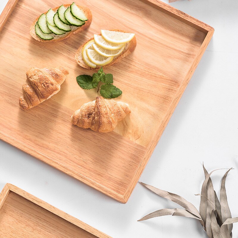 Bread Plate Square Shape Rubber Pan Plate Fruit Di... – Grandado