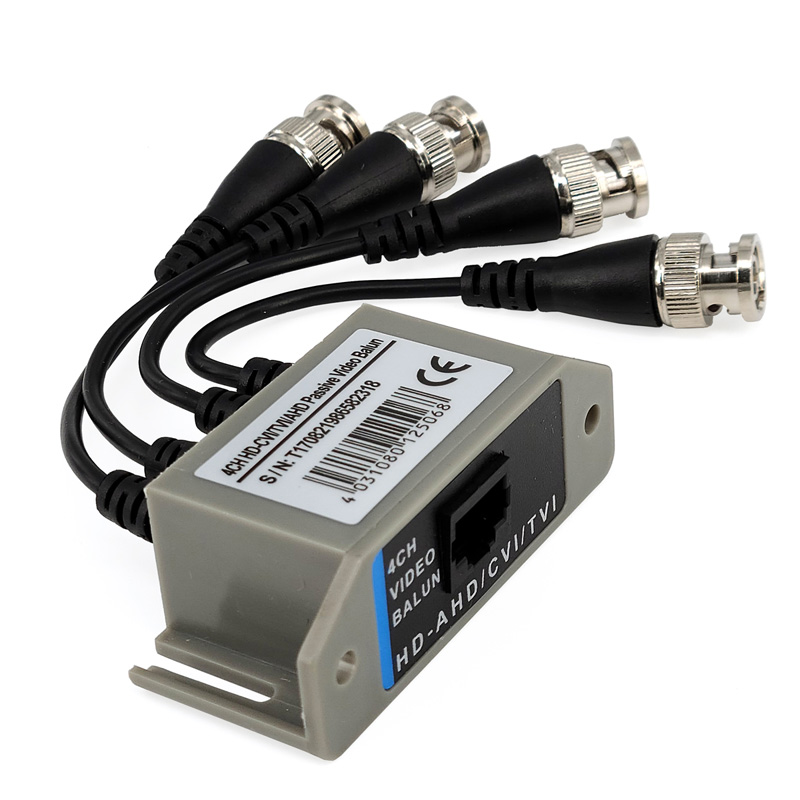 4 Channels HD Passive Video Balun With Cable, BNC ... – Grandado