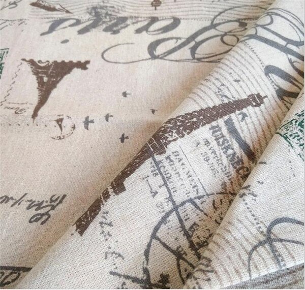 150 cm X 50 cm Paris Eiffel Tower printed fabric c... – Grandado