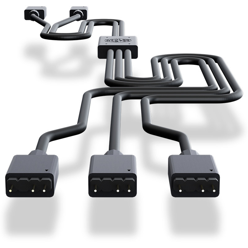 Cooler Master 1 to 3 3PIN 5V RGB fan adapter cable... – Grandado