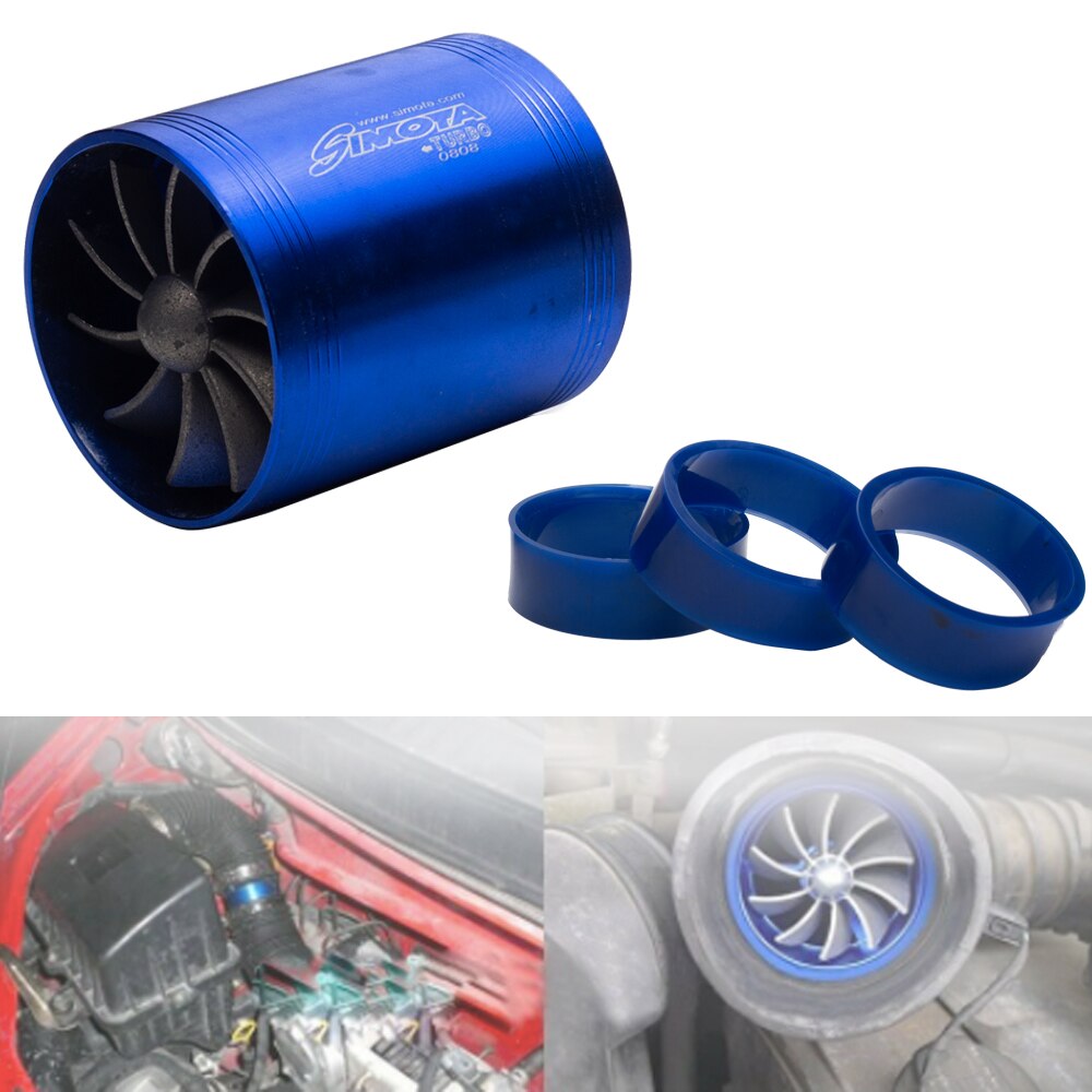 Blue Simota Double Turbine Turbo Charger Air Intak... – Grandado
