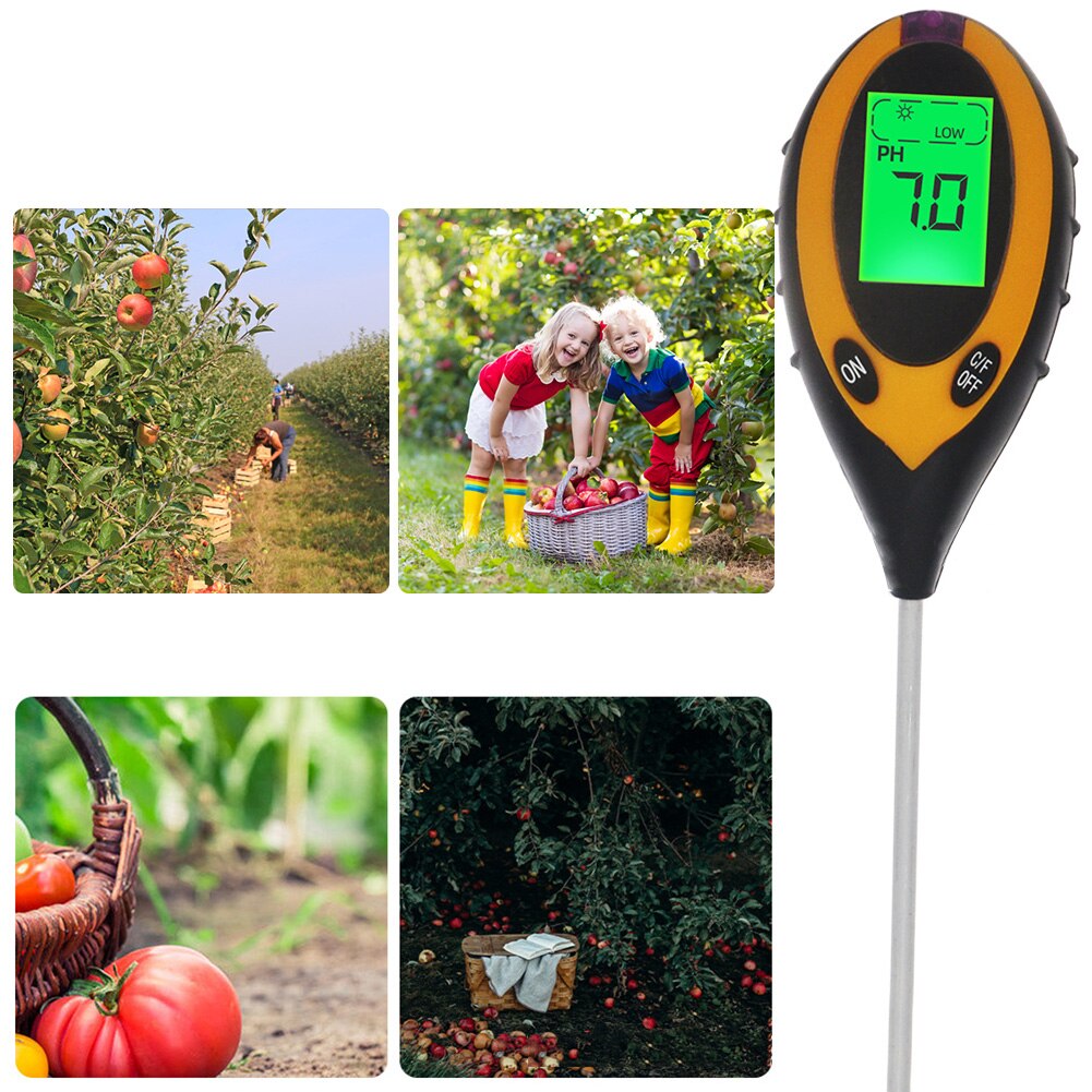 4 in 1 LCD Soil Tester Plant Flower pH Moisture Te... – Grandado