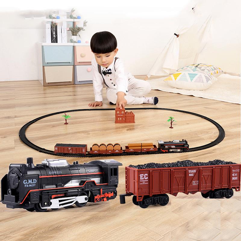 Electric Light Retro Train Toy Set Ornaments With ... – Grandado