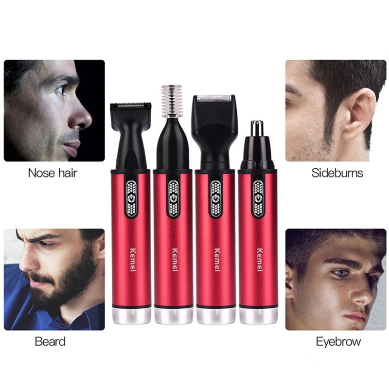 Kemei 4 in 1 Electric Nose Ear Hair Trimmer Epilat... – Grandado