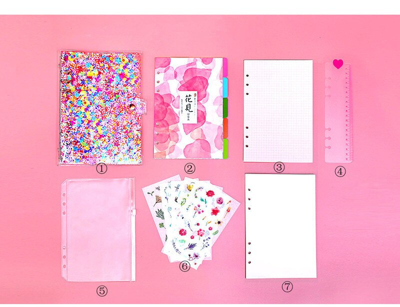 Pink Sequin Petal Transparent Unicorn Notebook set... – Vicedeal