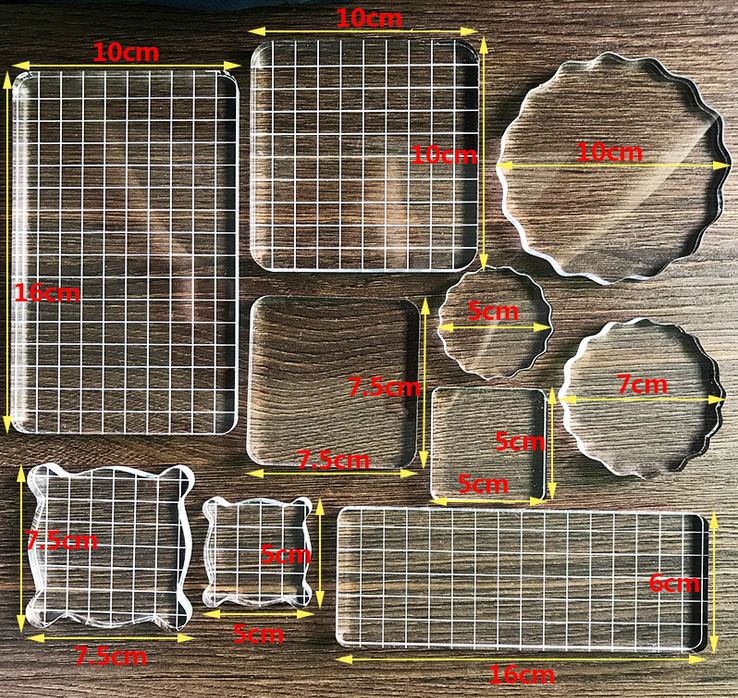 PAPERMANIA Clear Acrylic Stamp Block Rubber Mount ... – Grandado