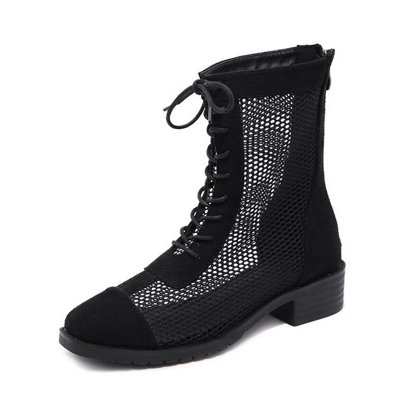 Gdgydh Summer Sumer Air Mesh Lace Up Ankle Booties... – Vicedeal