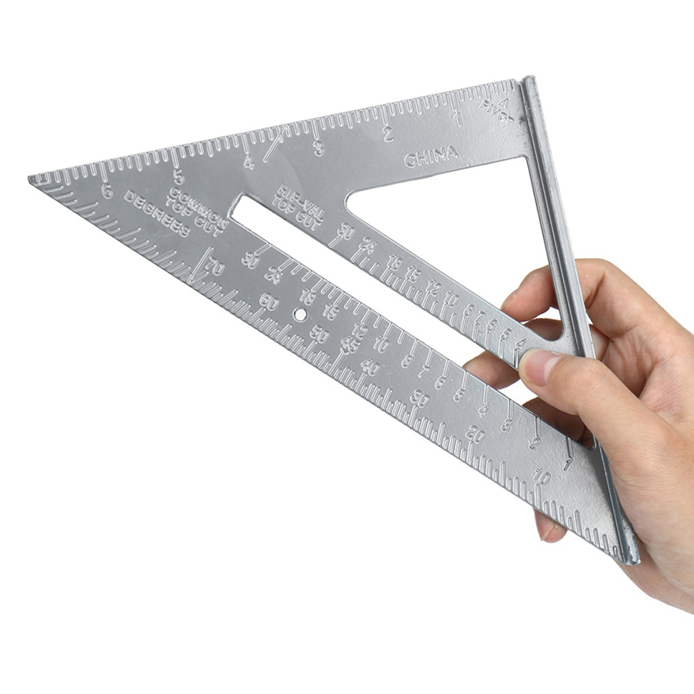 Triangle Ruler 7 Inch Aluminum Metric Angle Protra... – Grandado