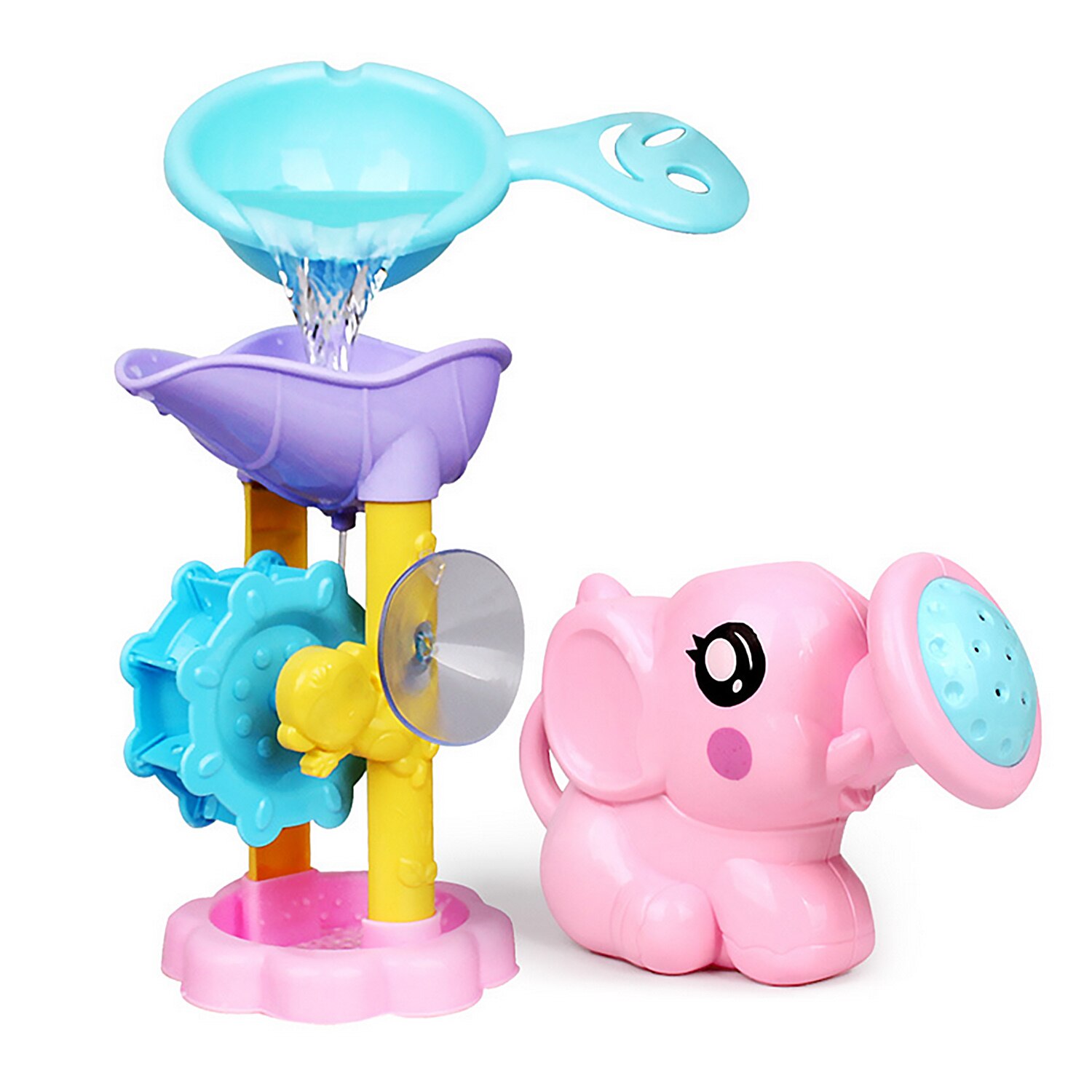 Waterwheel Bath Toys Set with Watering Can Spoon f... – Grandado