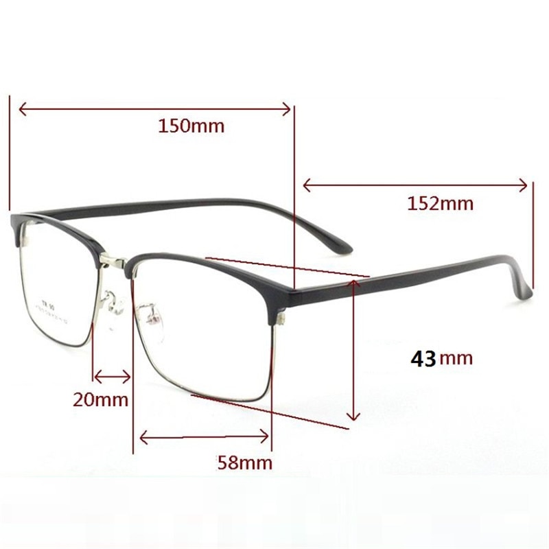Vazrobe 150mm Oversized Glasses Frame Men Women Ey... – Grandado