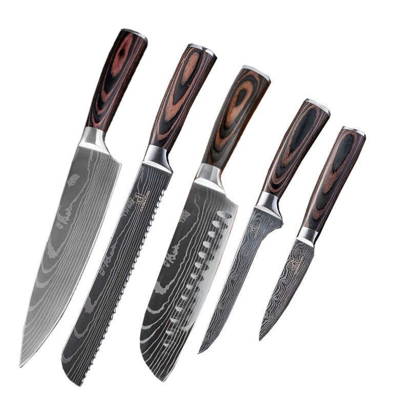 DAOMACHEN 10 Pcs Stainless Steel Kitchen Knives Se... – Grandado