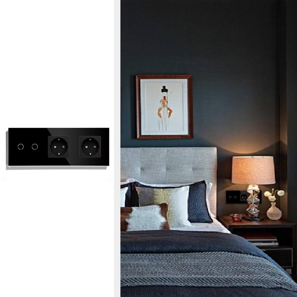 Bseed Eu Standaard 2 Gang 1 Manier Touch Schakelaa... – Grandado