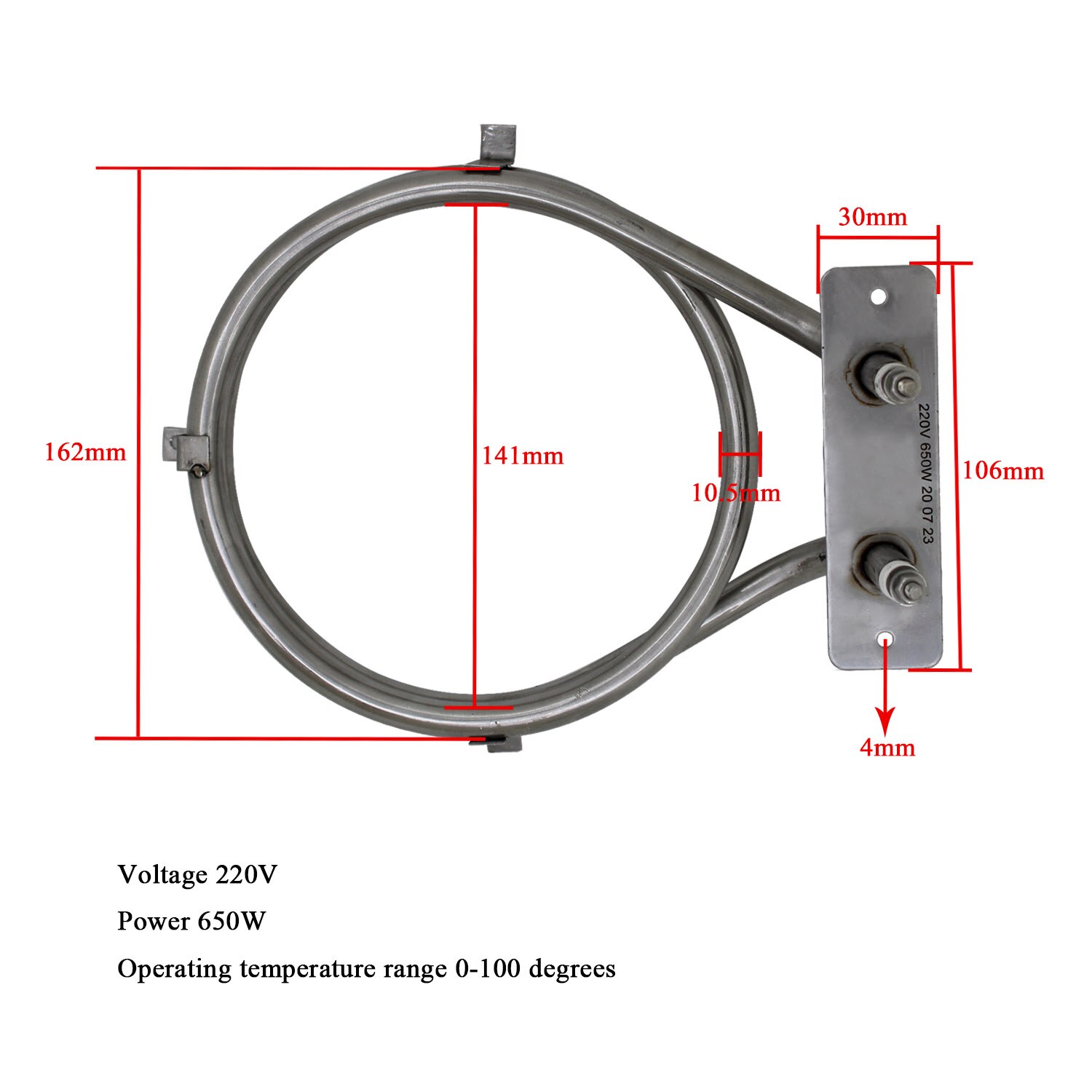 Round heating element fan oven element round heati... – Grandado
