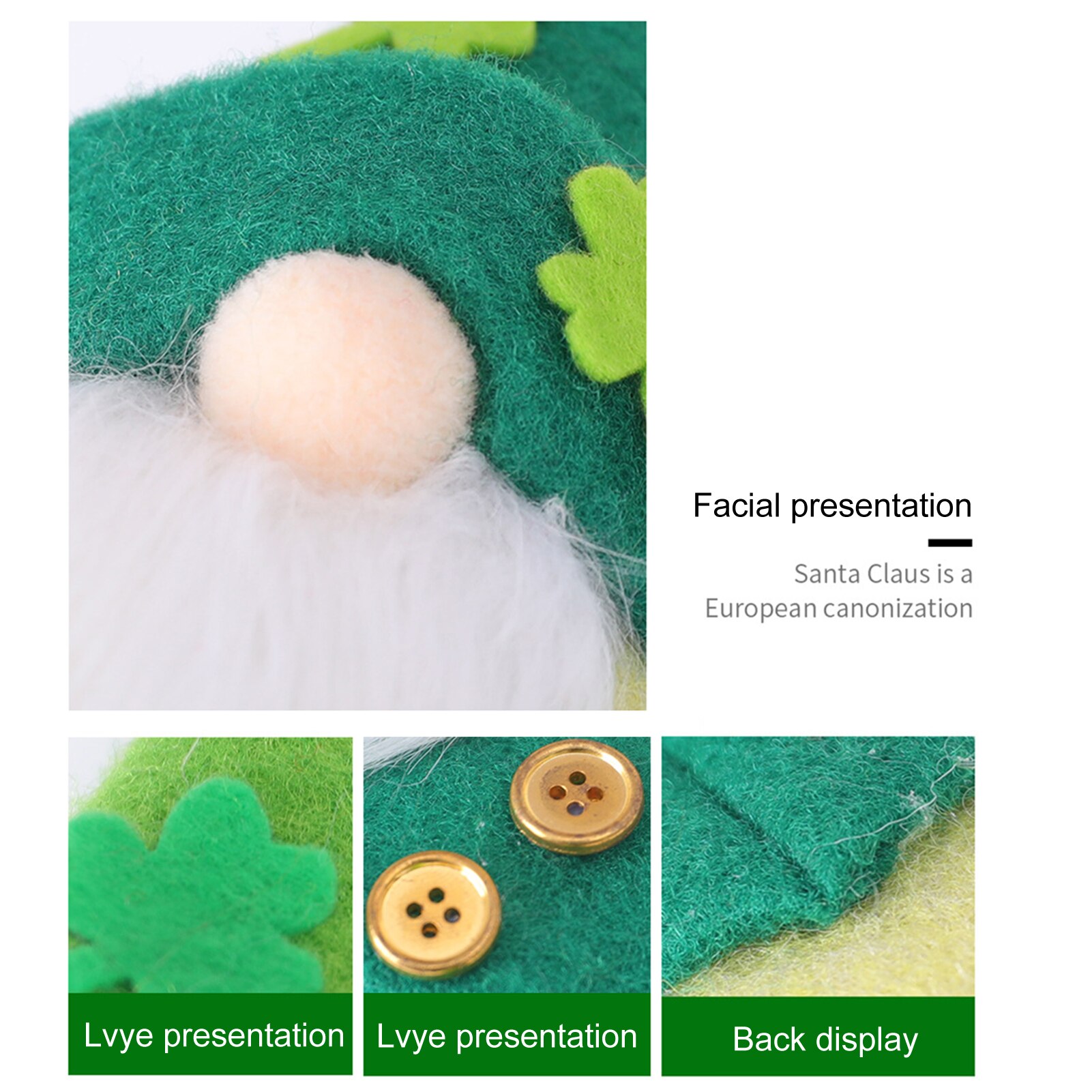 St Patricks Day Faceless Gnome Doll St Patrick Day... – Grandado