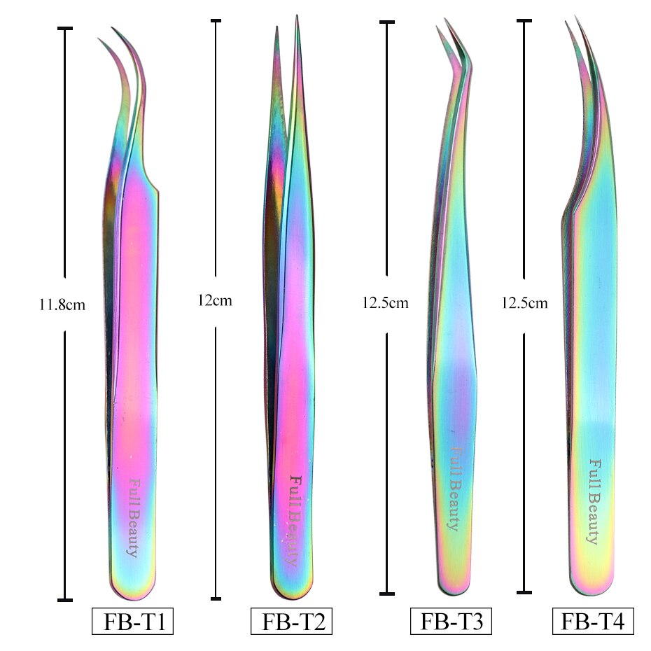 1pcs Rainbow Tweezers Curved Straight Eyelash Exte... – Grandado