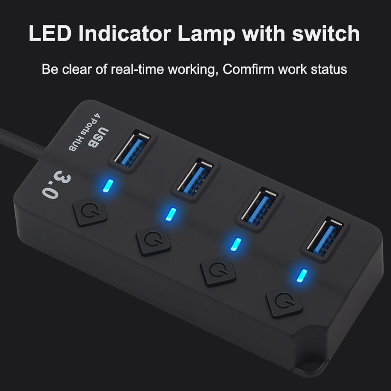 Usb 3.0 Hub 4 7 Port Fast Speed 5Gbps Met Eu Vs Au... – Vicedeal