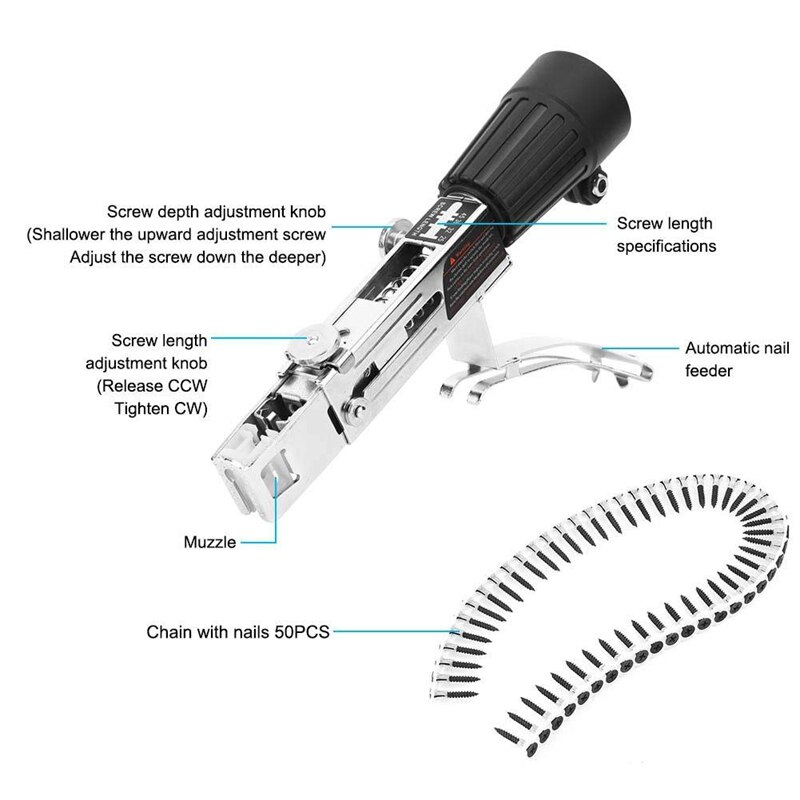 Automatic Electric Drill Nozzle Adapter Nail Exit ... – Grandado