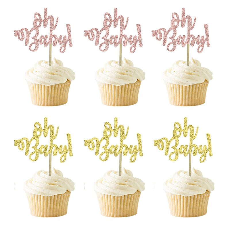 10 stk glitterpapir cupcake toppers en kage topper... – Grandado