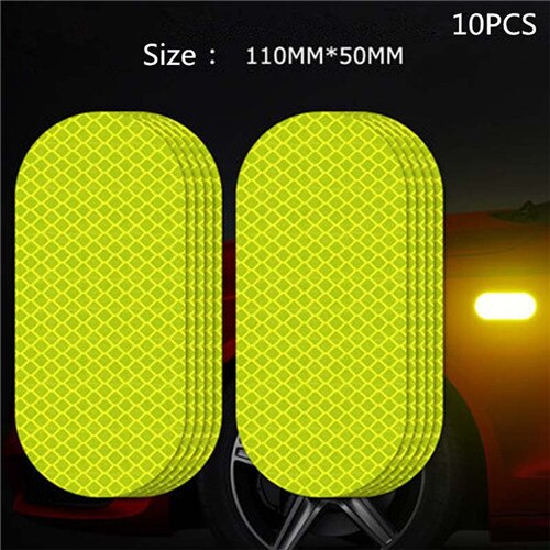 10 stks/set Ovale Reflecterende Stickers Auto Deco... – Vicedeal