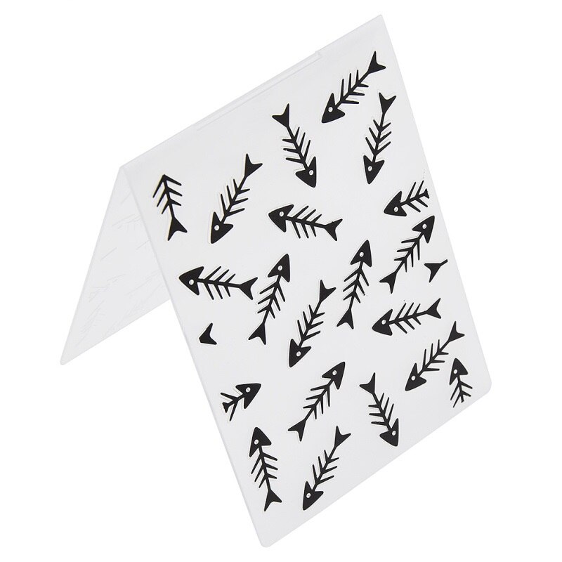 1PC Fish Bone Pattern Plastic Embossing Folders Pa... – Grandado