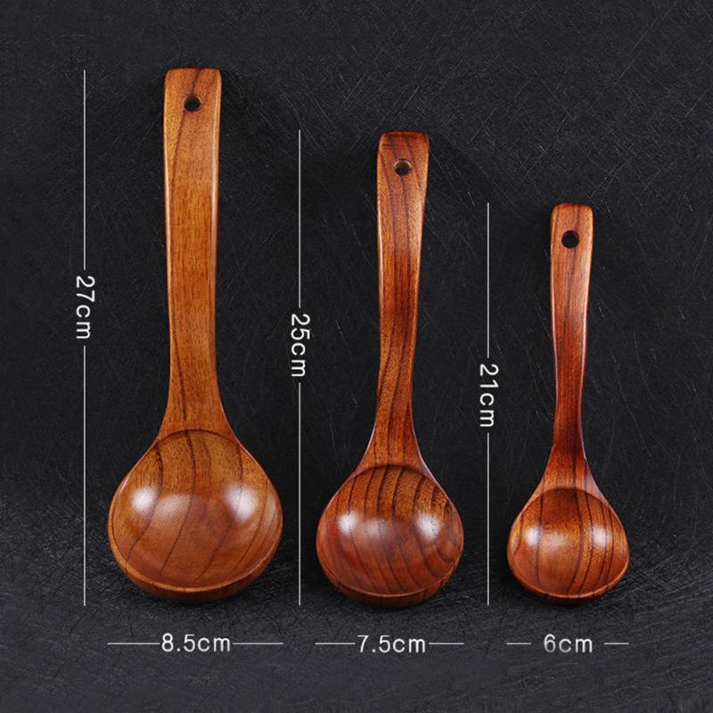 1 Pc Lange Handvat Houten Eetlepel Lepel Soep pap ... – Grandado