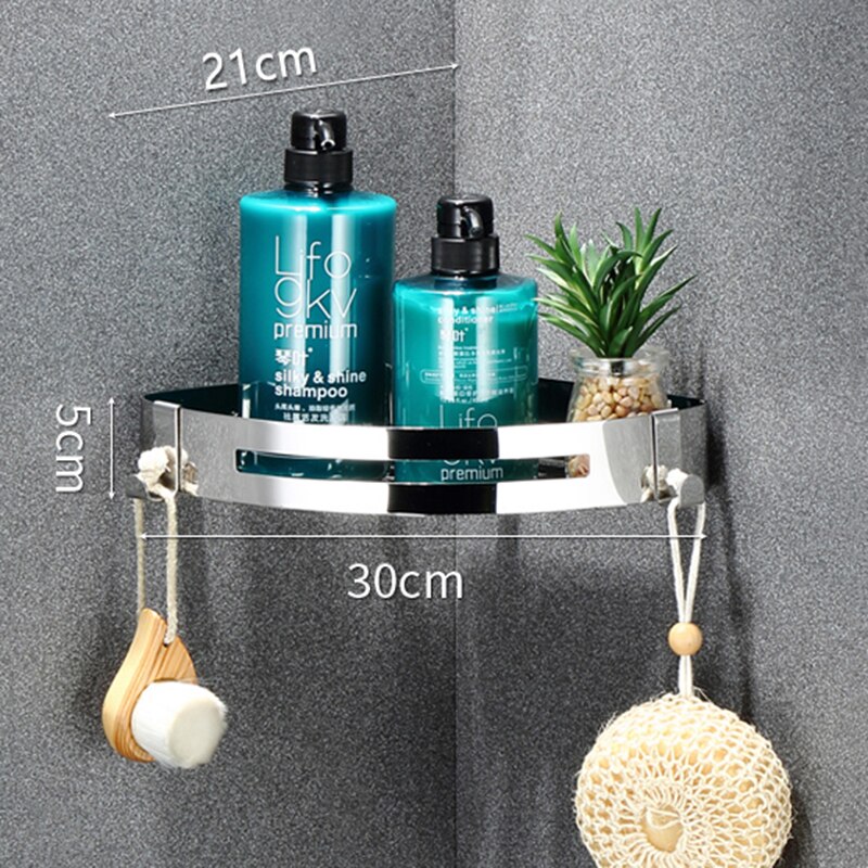 Bad Edelstahl Ecke Rack Mit Haken Waschraum Lageru... – Vicedeal