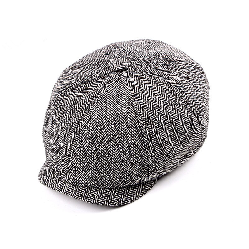 Men British Style Octagonal Hats Newsboy Cap Beret... – Grandado