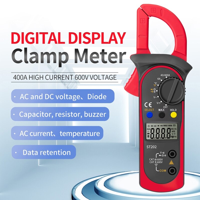 ST202 Digital Clamp Multimeter Resistance Ohm Tran... – Vicedeal