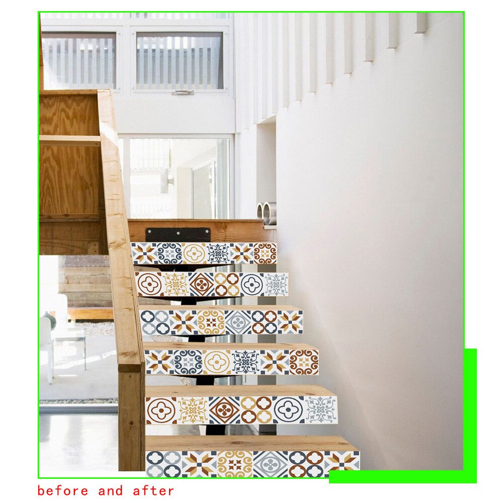 6Pcs Staircase Stair Riser Floor Sticker DIY Wall ... – Grandado