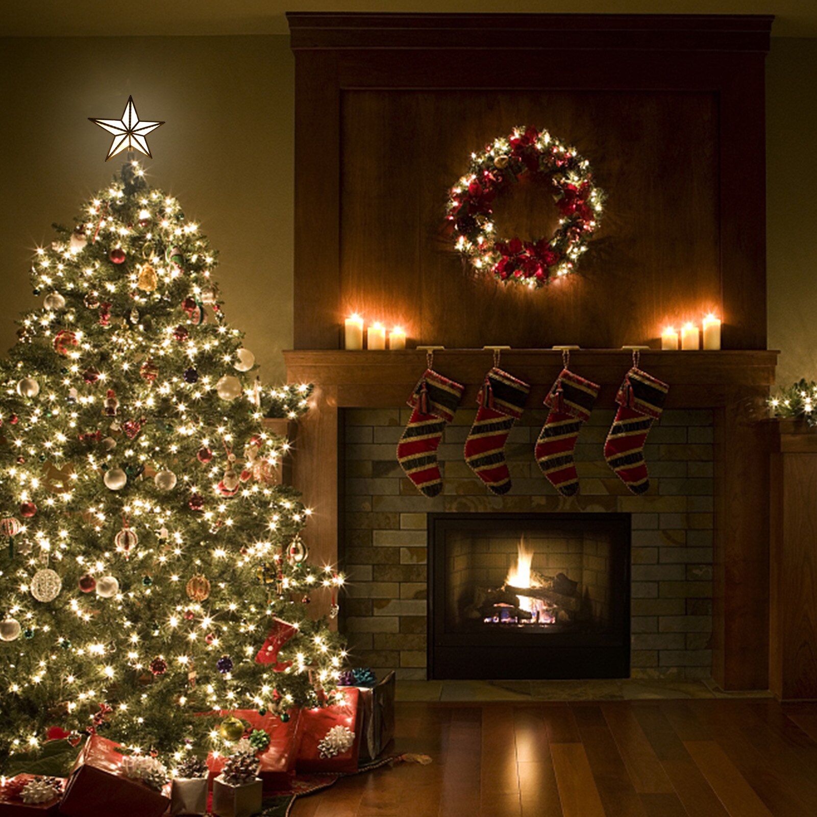 Shining Star Christmas Tree Top Luminous Star Chri... – Grandado