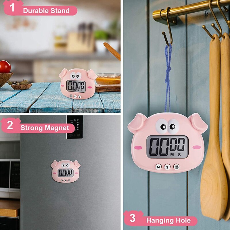 2 Pieces Kitchen Timer Animal Digital Countdown Ti... – Grandado