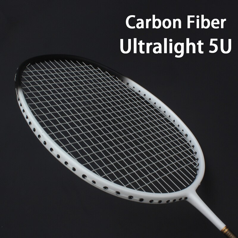 Ultralight Carbon Fiber Badminton Racket 5U Raquet... – Grandado