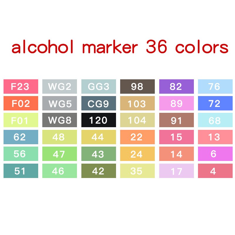 36/48/60/80Colors Alchohol Markers Standard Manga ... – Grandado