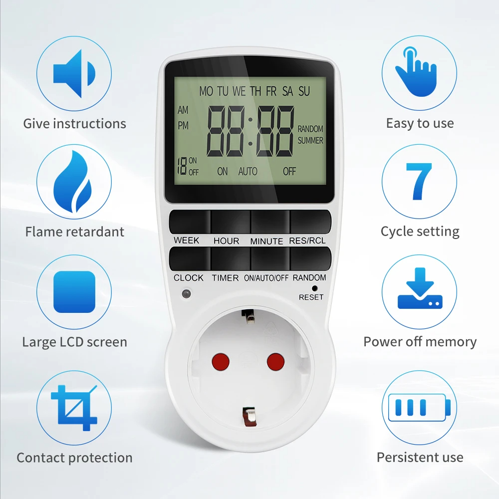 Electronic Digital Timer Switch Socket Kitchen Tim... – Grandado