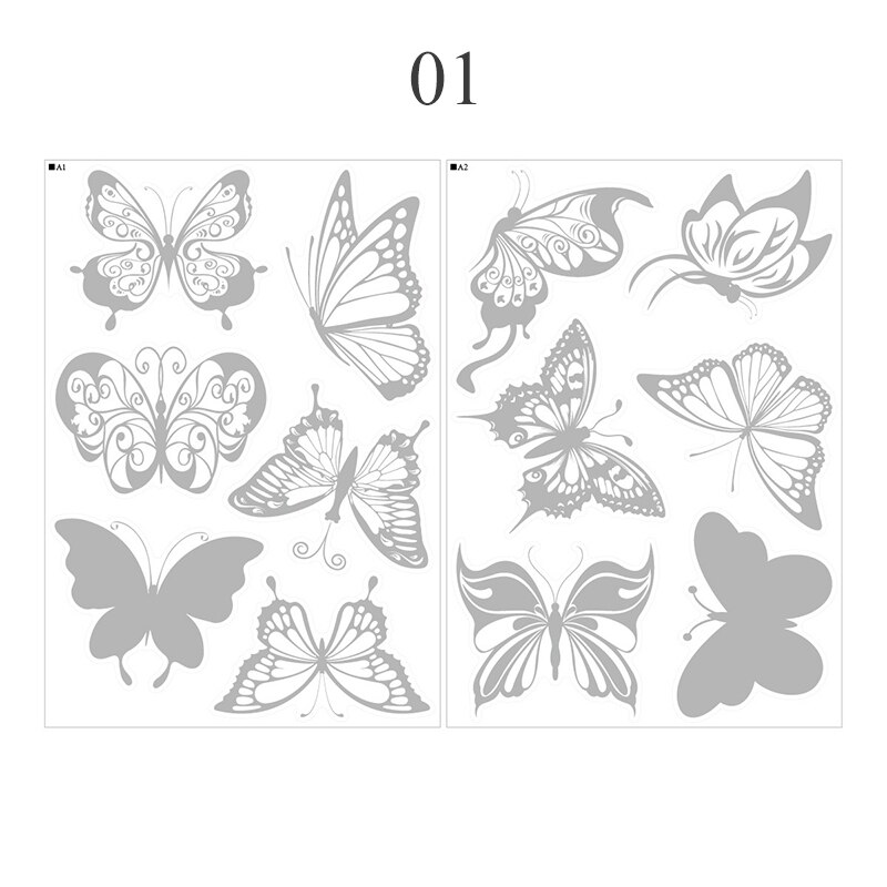 1PC Butterfly Plant Animal Pattern Stickers Transp... – Vicedeal