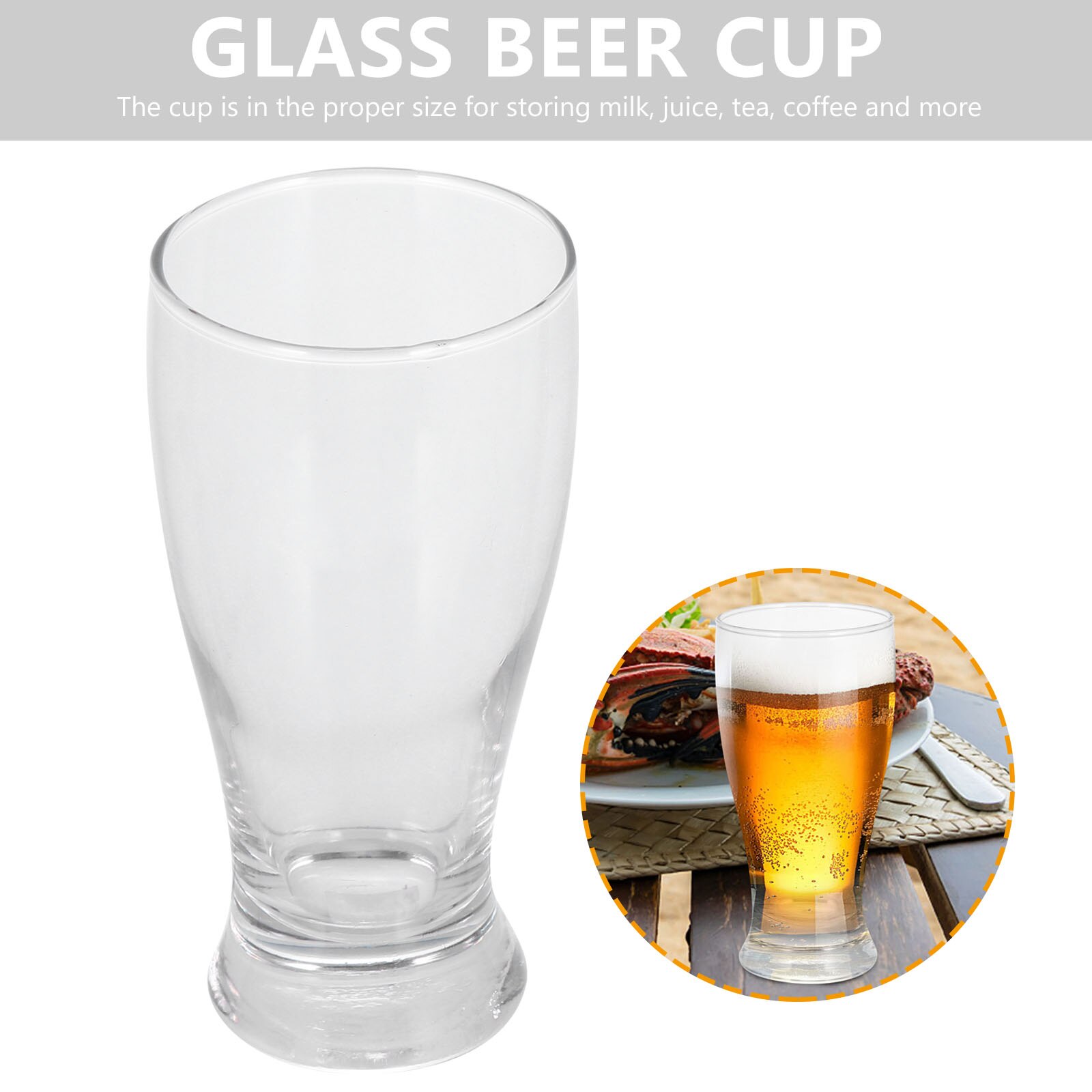 6 Stuks 375Ml Glas Drank Cup Premium Drank Cup Duu... – Grandado
