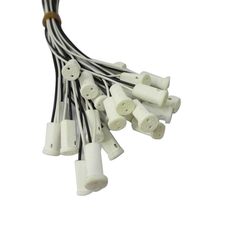 10pcs/lot G4 Lamp Socket 30cm White / Black G4 Lam... – Grandado