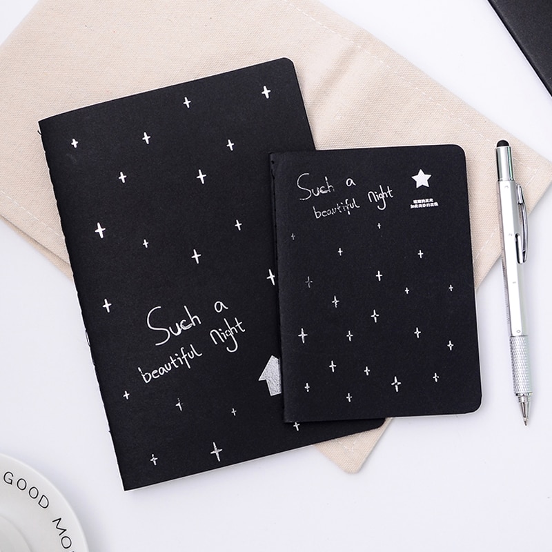 Notebook Black Inner Page Diary Stitching Binding ... – Vicedeal