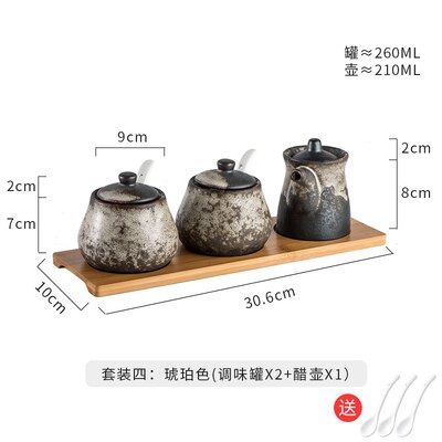 Japanese-style Ceramics Spice Jar Kitchen Supplies... – Grandado