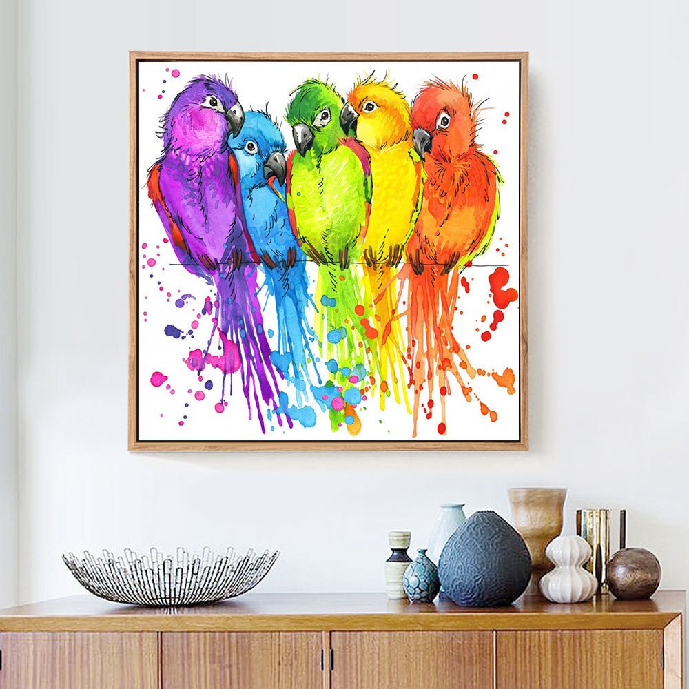 Huacan 5D Diy Diamant Schilderij Vogels Volledige ... – Grandado