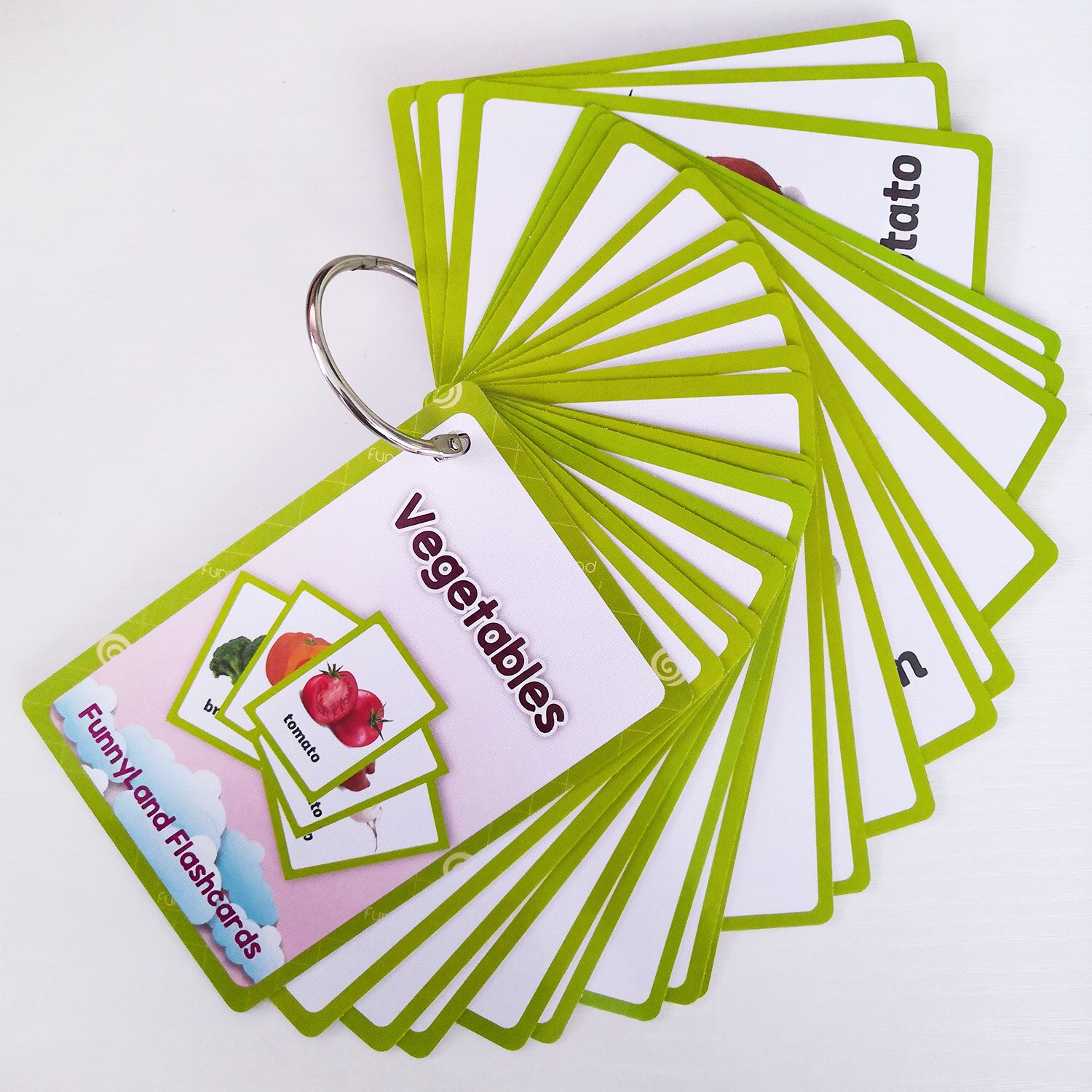 20Pcs/Set Vegetable Fruits English Learning Word C... – Grandado