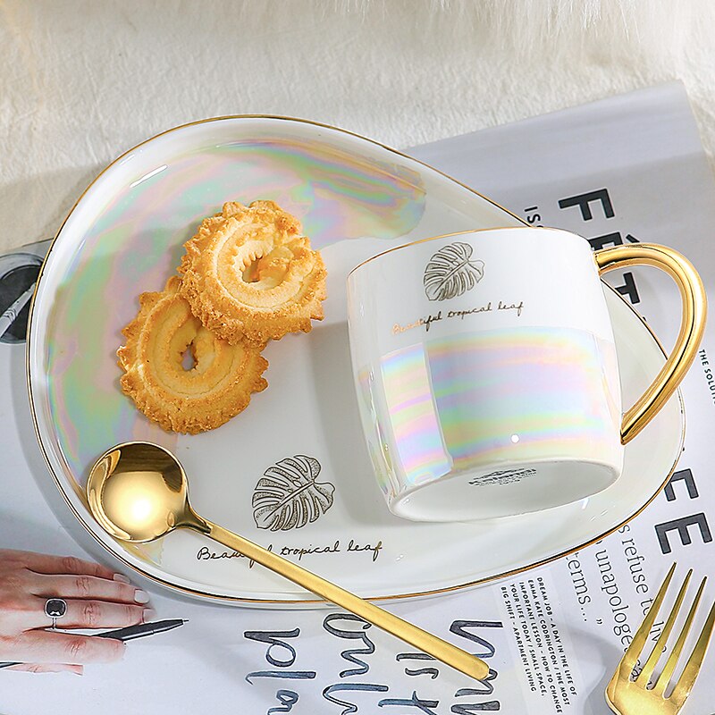 Luxury Nordic Cup Simple Ceramic Cup Modern with S... – Grandado