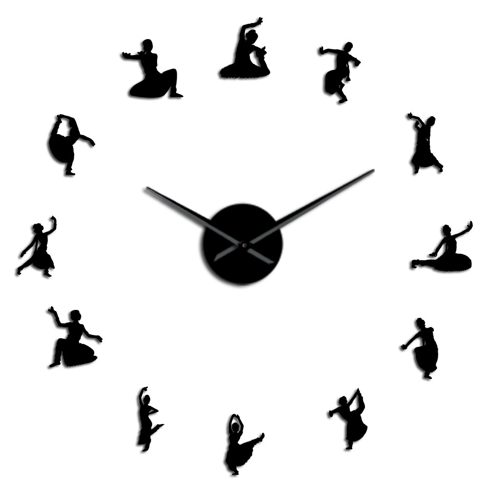 Dancing Girls Female DIY Wall Clock 3d DIY Acrylic... – Grandado